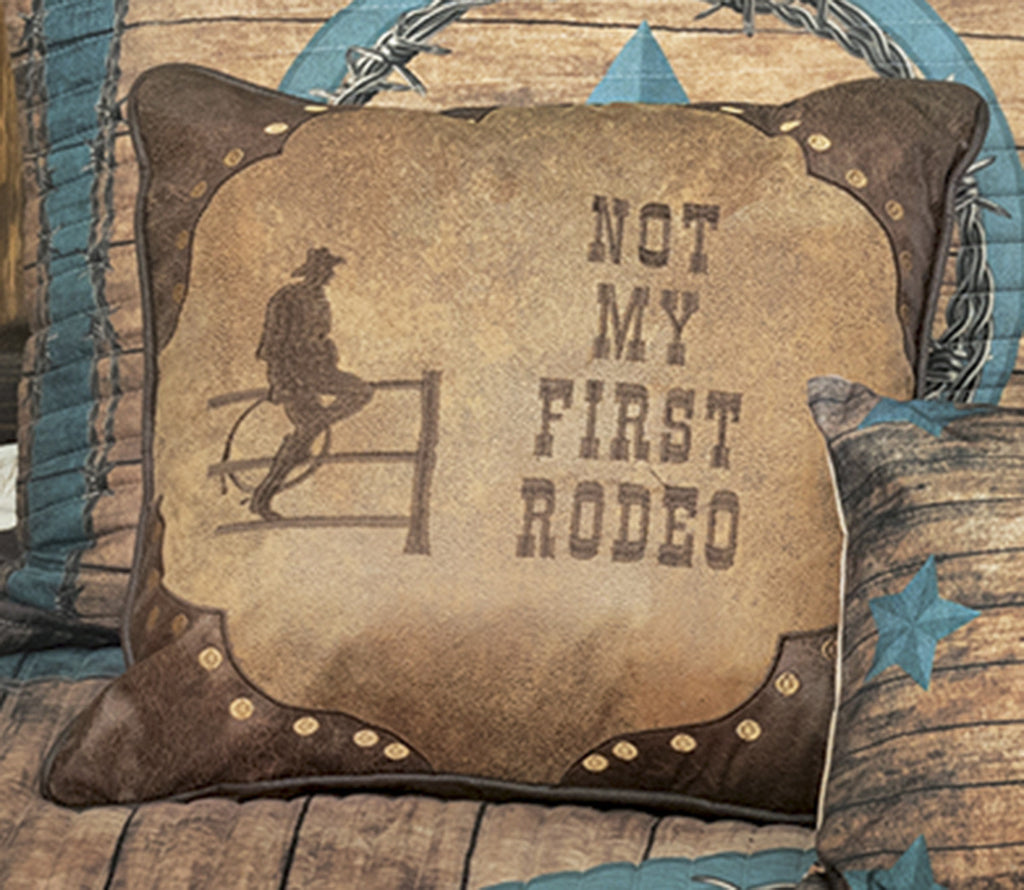 Rodeo Cowboy Pillow | Lone Star Western Decor