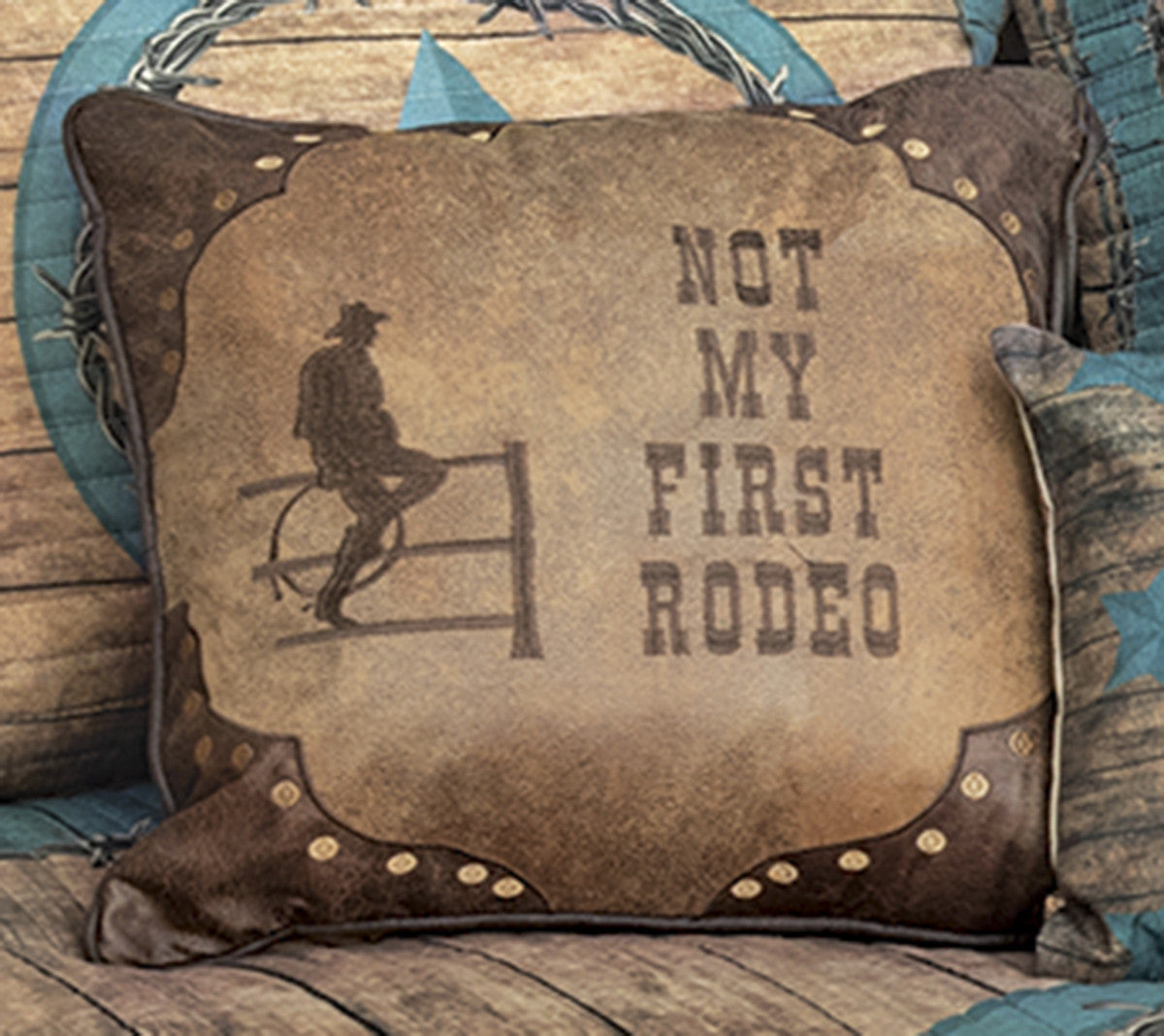 Rodeo Cowboy Pillow | Lone Star Western Decor