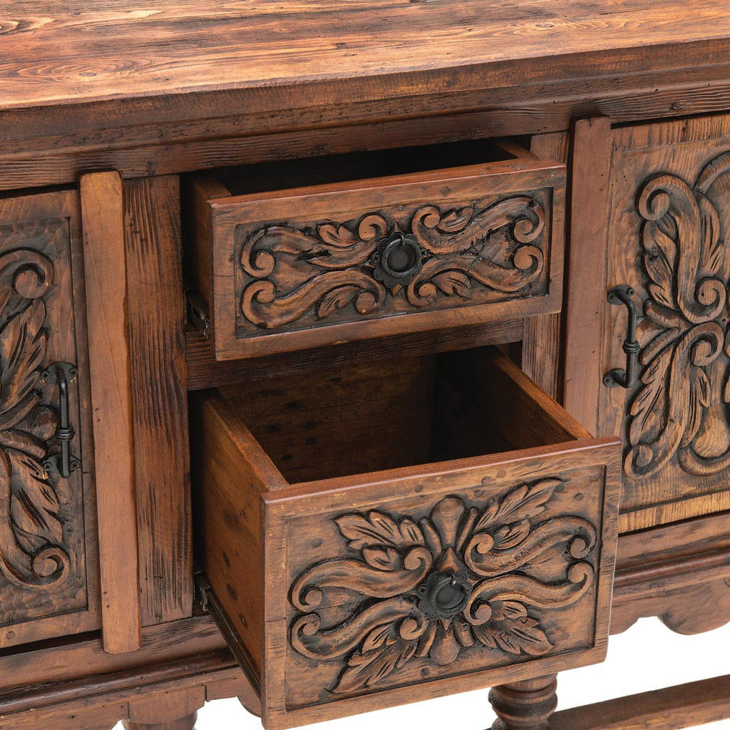 Santa Fe Carved Buffet / Console Table | Lone Star Western Decor