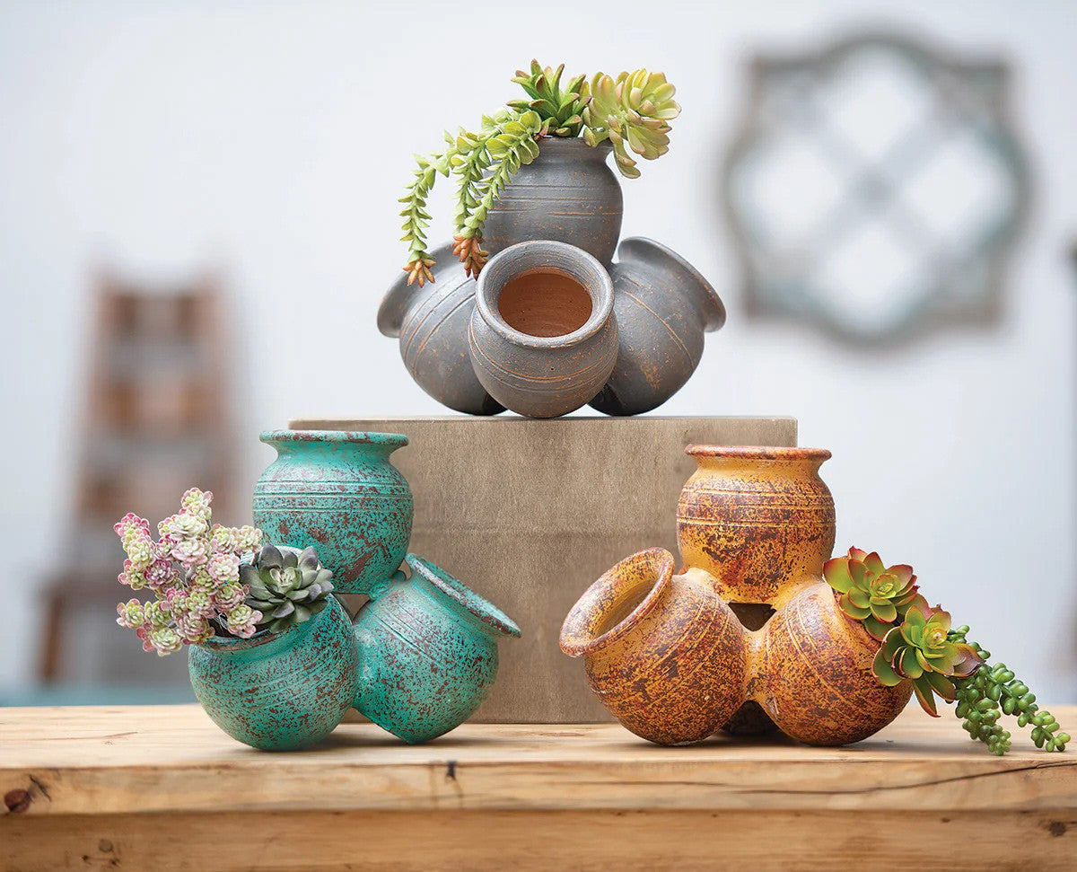 Adobe Clay Sticky Pots - Rust | Lone Star Western Decor