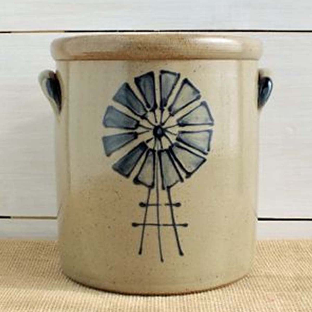 Country Windmill Half-Gallon Crock | Lone Star Western Decor