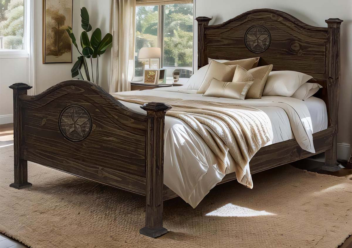 Frankie Star Brown Bed - Twin | Lone Star Western Decor