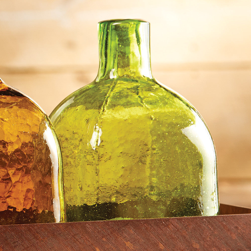 Lime Green Glass Tequila Bottle | Lone Star Western Decor