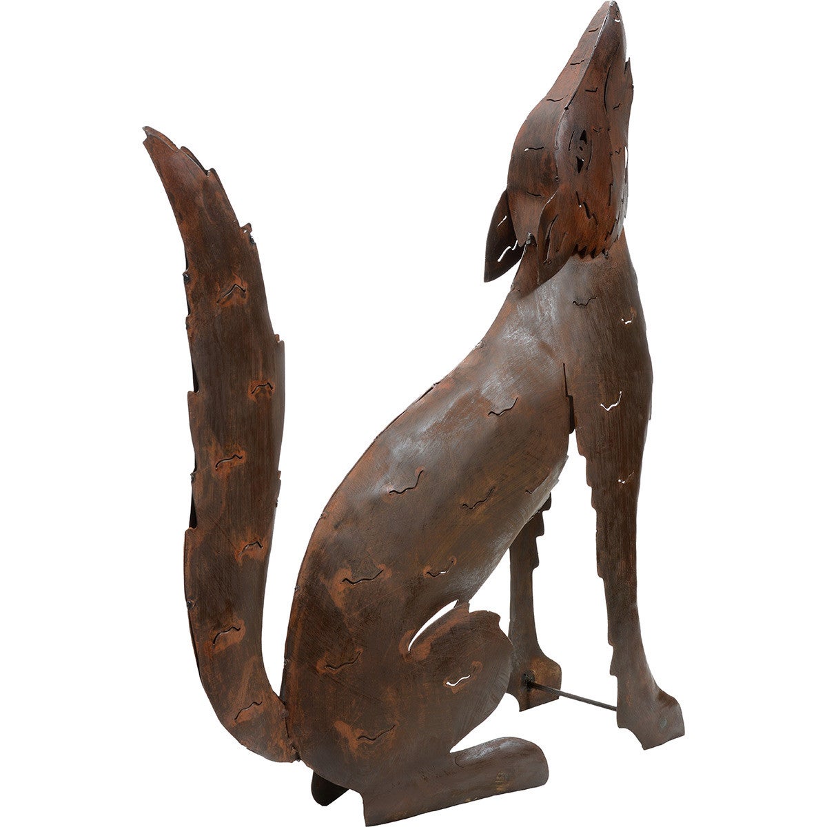 Howling Coyote Metal Sculpture - Large | Lone Star Western Decor