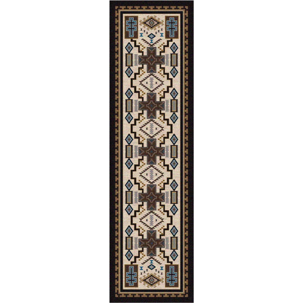 Southwestern Rugs | Double Cross Blue Rug Collection | Lone Star ...