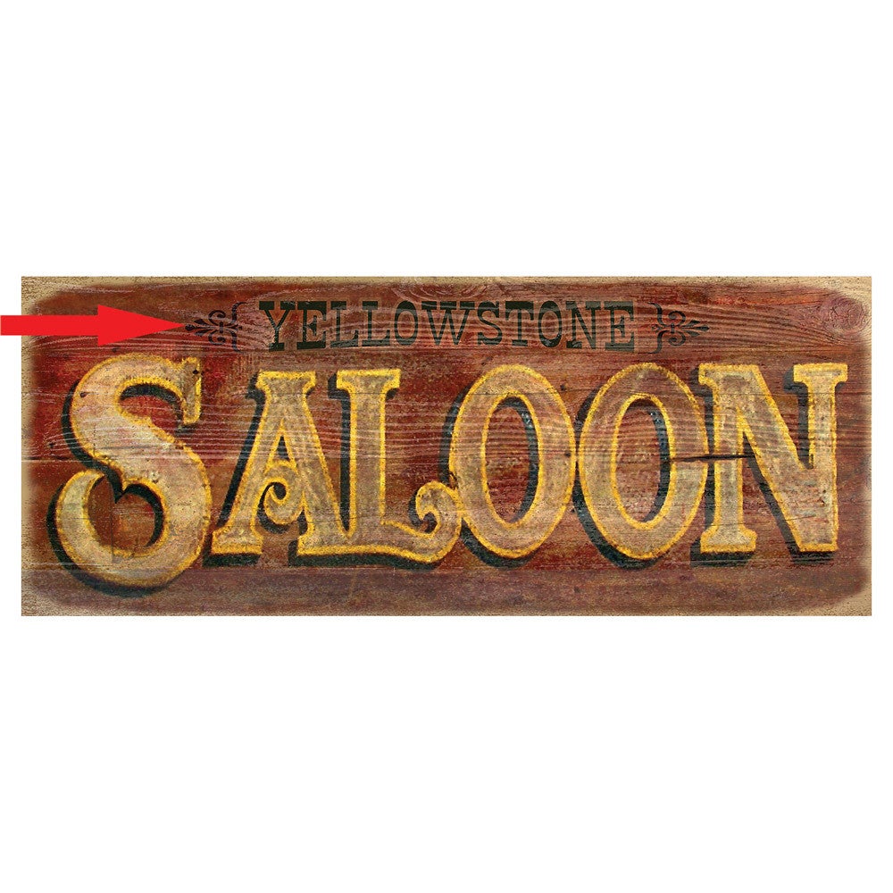 Red Saloon Personalized Sign | Lone Star Western Decor