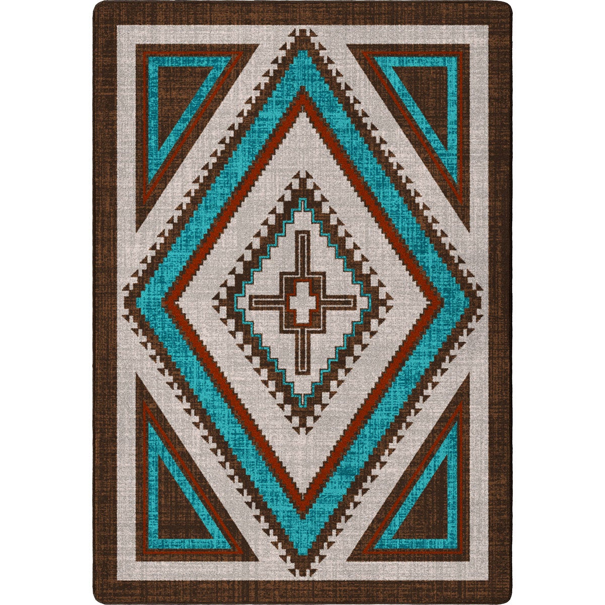 Southwest Nights Turquoise Rug - 5 x 8 | Lone Star Western Decor