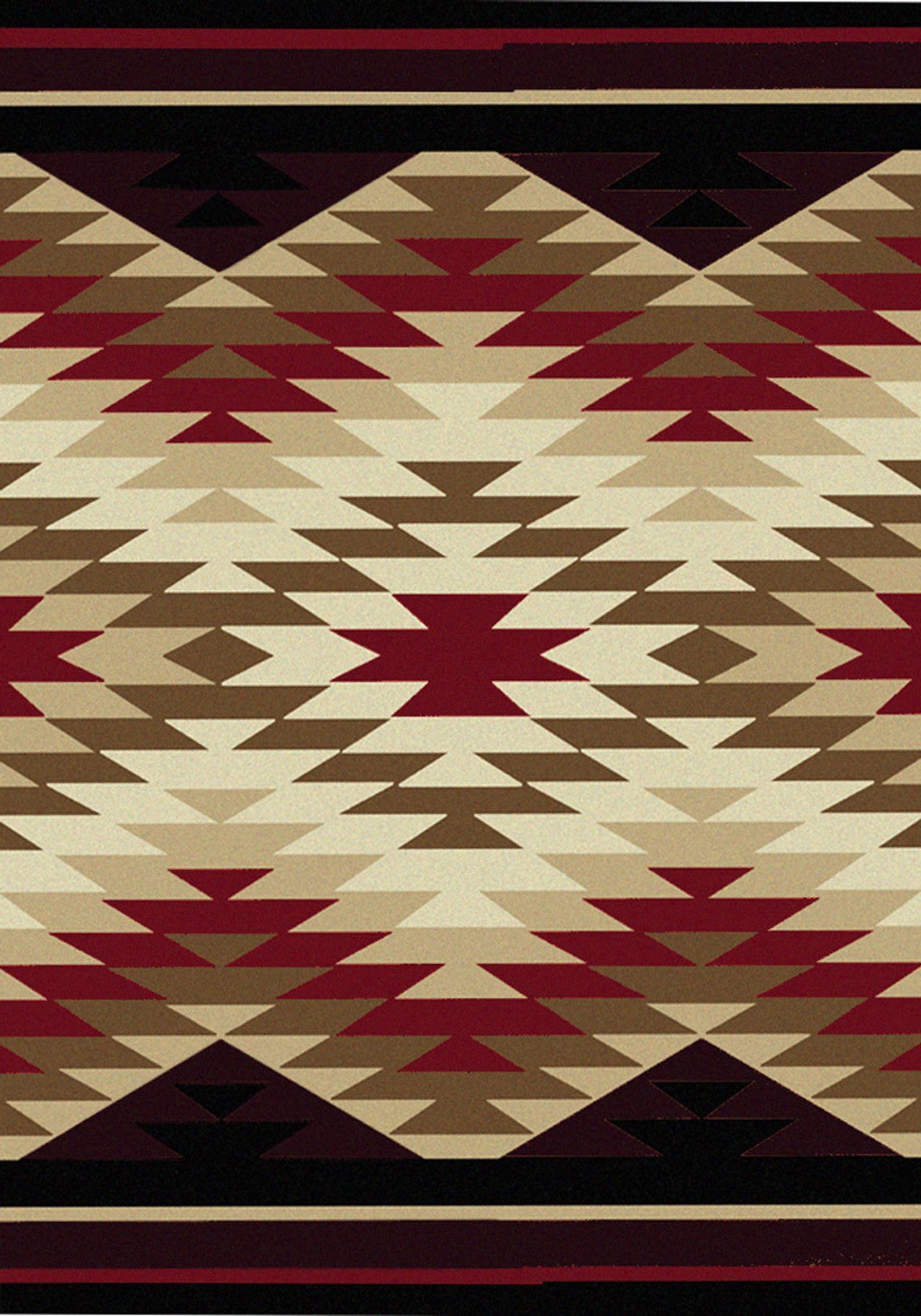 Southwest Rugs: 4 x 5 Star Burst Red Rug | Lone Star Western Decor