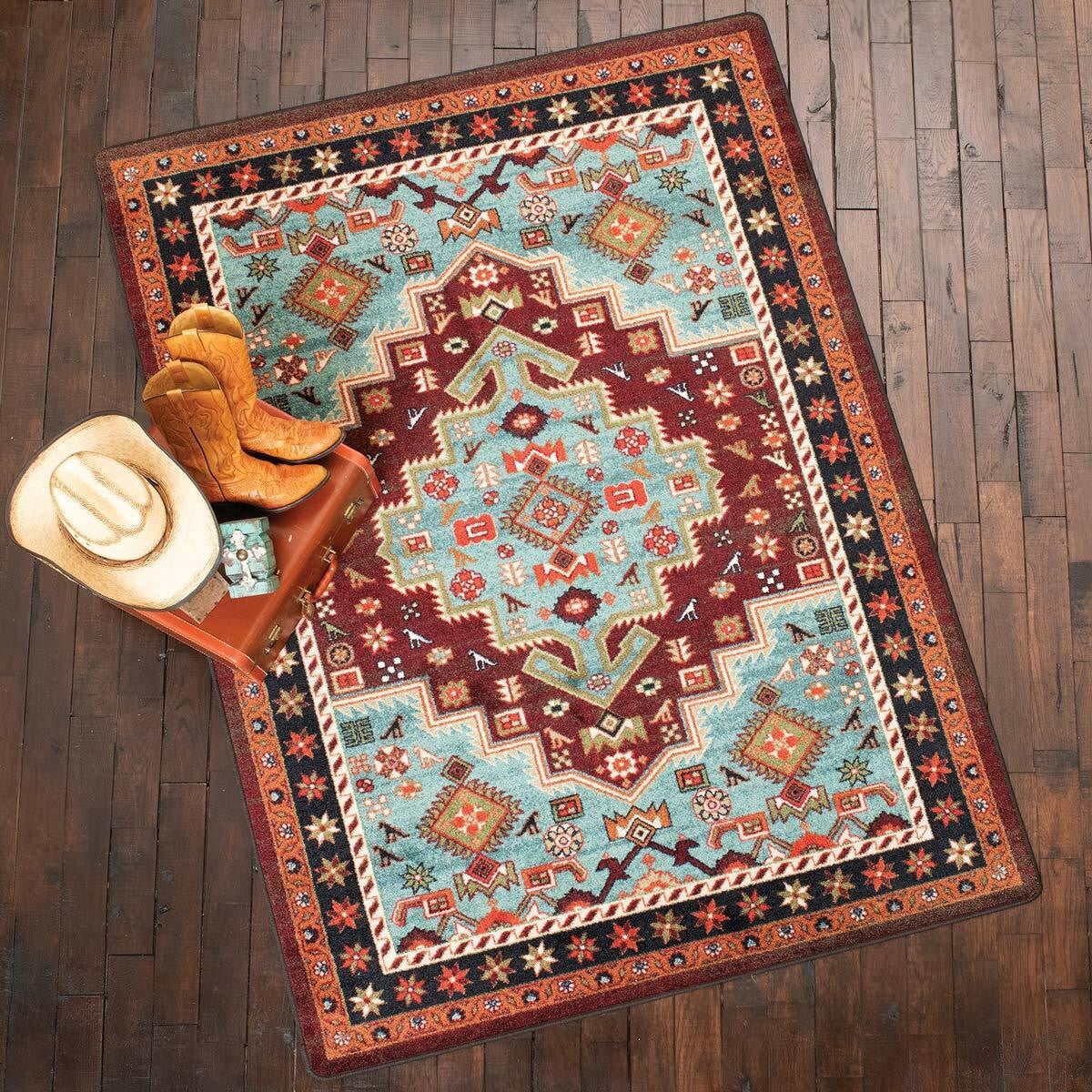 Turquoise Canyon Rug - 5 x 8 | Lone Star Western Decor