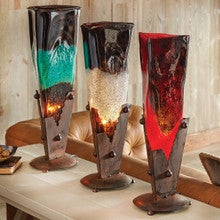 Triangle Glass Table Lamp - Stone | Lone Star Western Decor