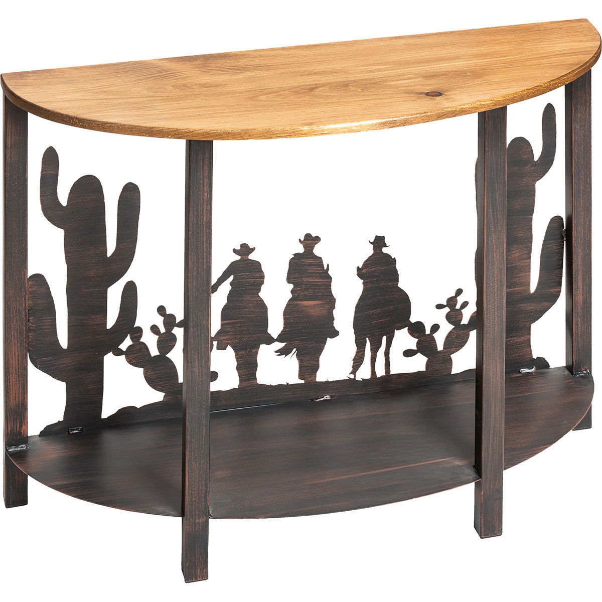 Cowboy Riders Metal Sofa Table | Lone Star Western Decor