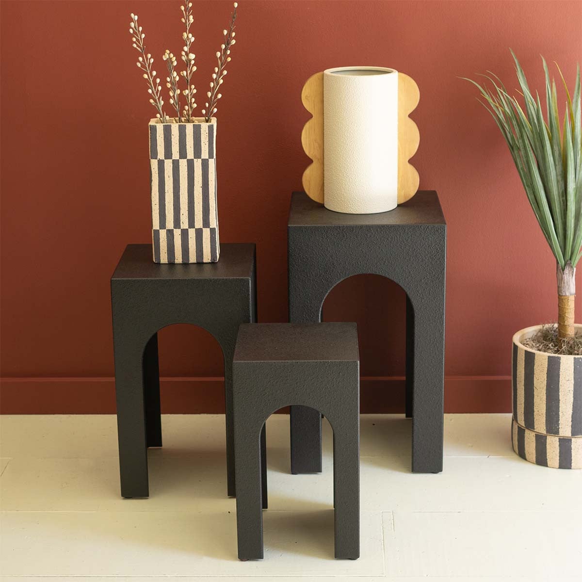 Arch Bottom Accent Tables - Set of 3 | Lone Star Western Decor