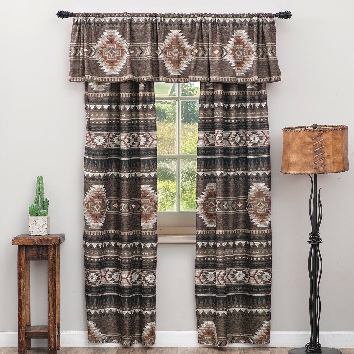 Highland Diamonds Southwest Lined Valance | Lone Star Western Decor