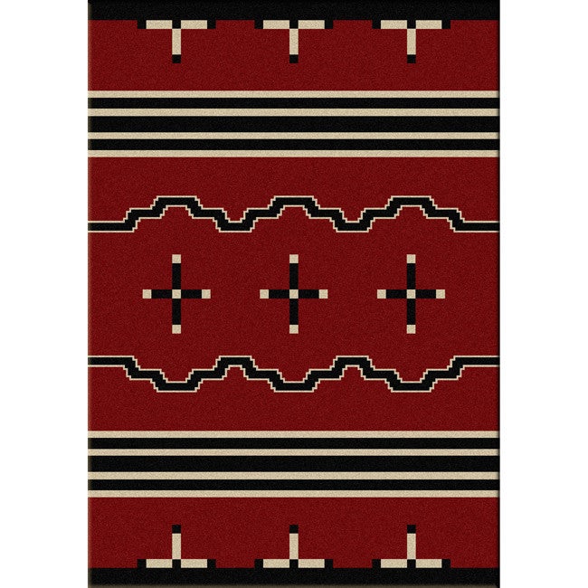Southwest Rugs: 5 x 8 Big Chief Red Rug | Lone Star Western Decor