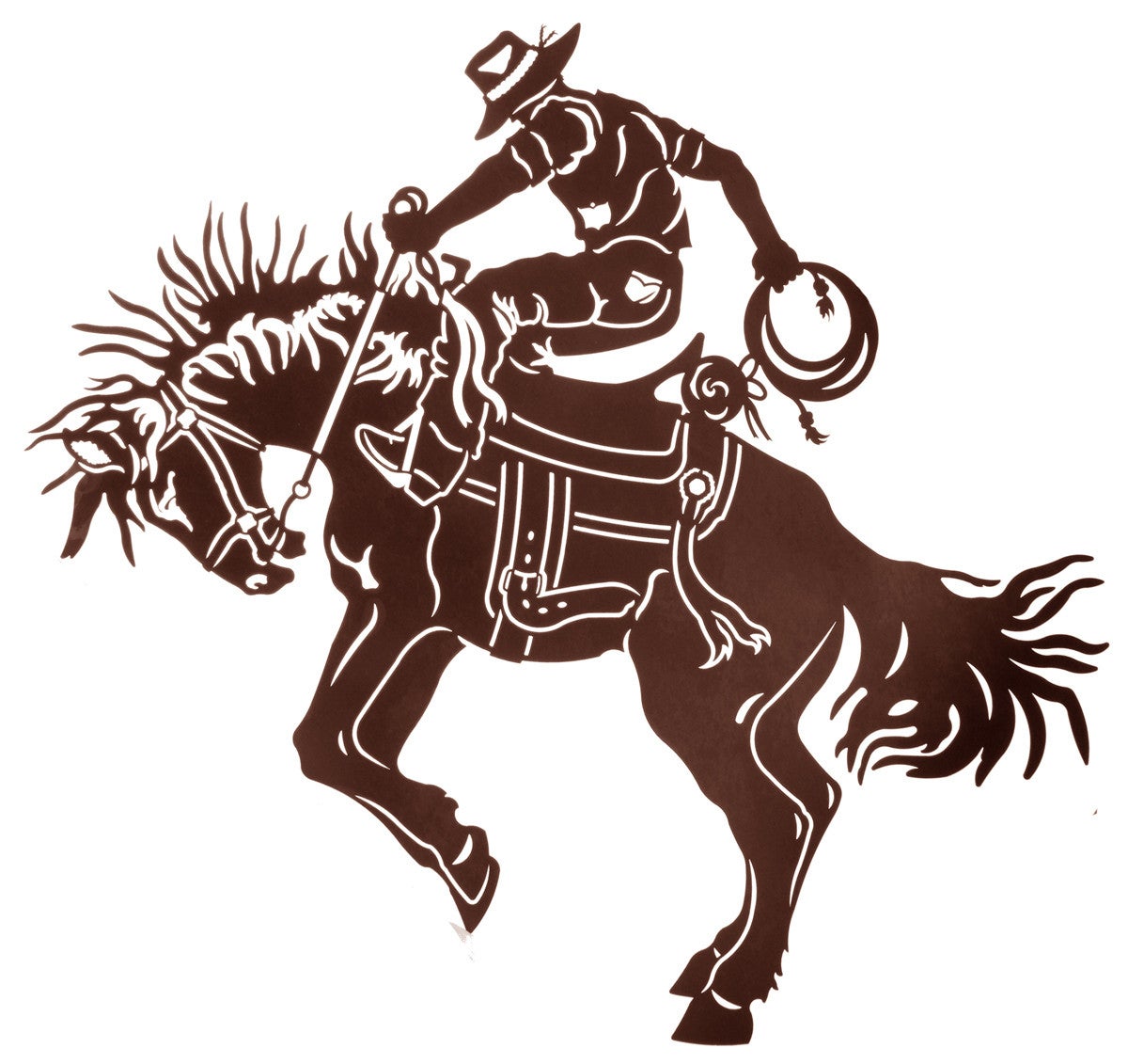 rodeo bronc rider silhouette