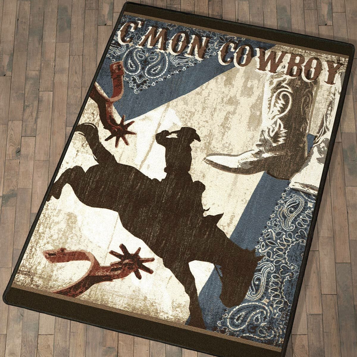 C'mon Cowboy Rug - 8 x 11 | Lone Star Western Decor