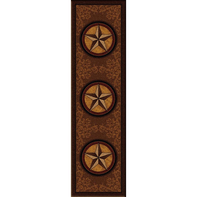 Gilded Star Rug - 2 x 8 | Lone Star Western Decor