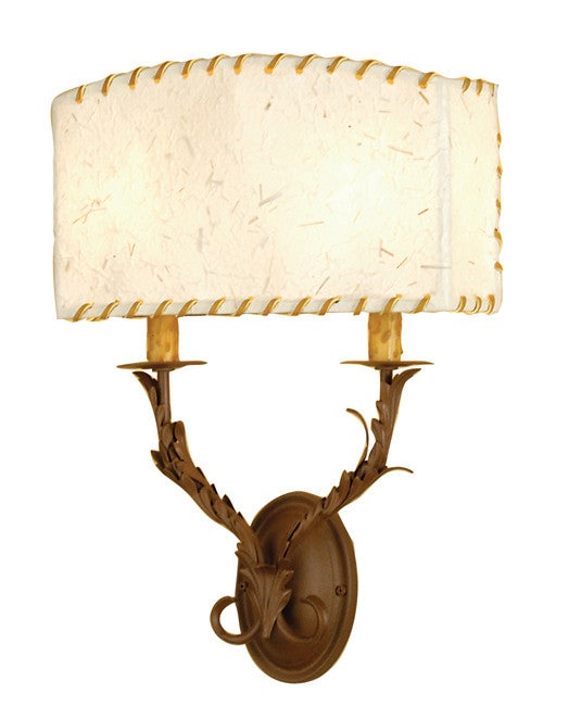 Rustic Wall Sconces: Ranchero Two Light Wall Sconce in Rust | Lone Star ...
