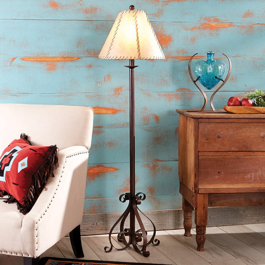 Rustic Lamps: Prairie Scroll Floor Lamp | Lone Star Western Decor