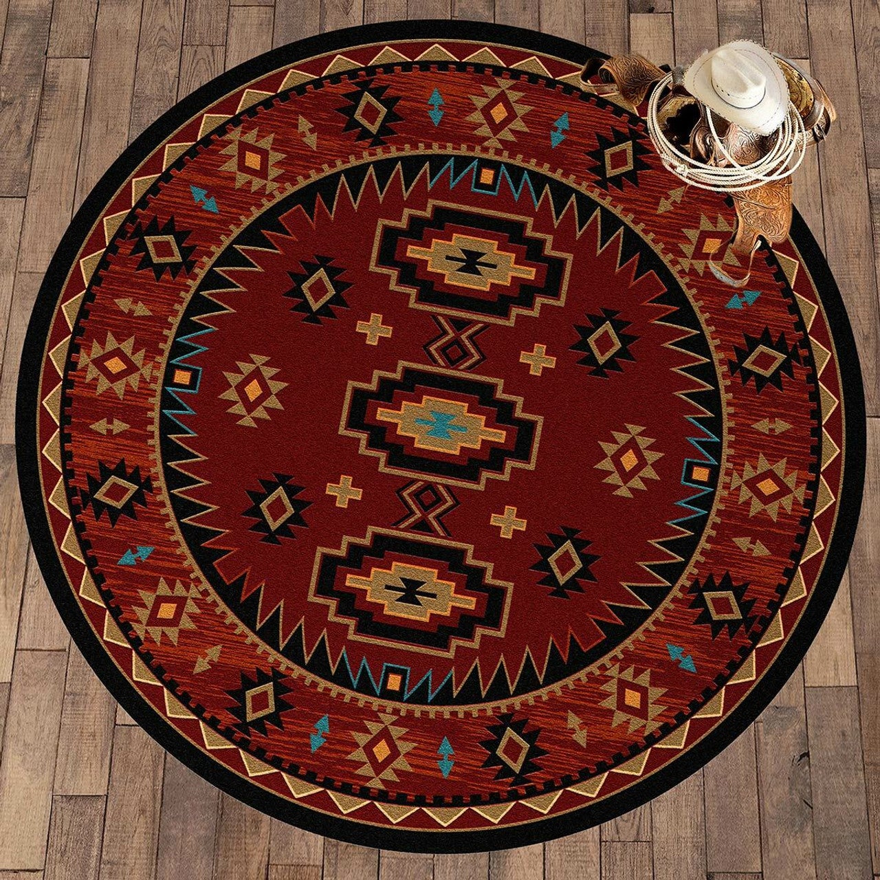 Red River Rug - 8 Ft. Round | Lone Star Western Decor