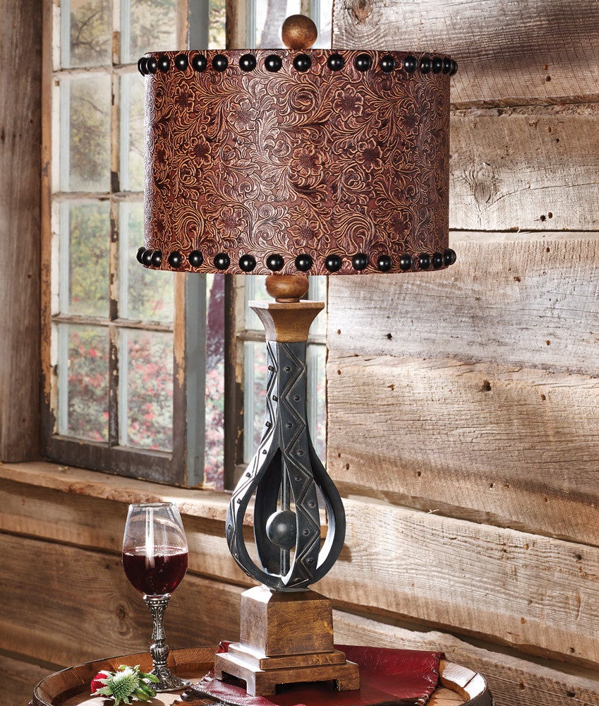 rustic lamp base