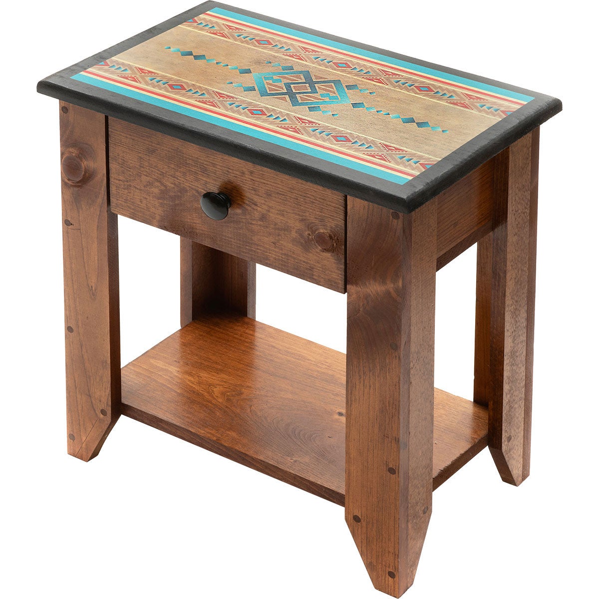 Rustic Tables: Southwest Aztec Side Table | Lone Star Western Decor