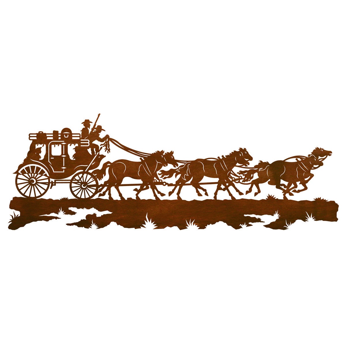 Stagecoach Wall Art - 57 Inch | Lone Star Western Decor