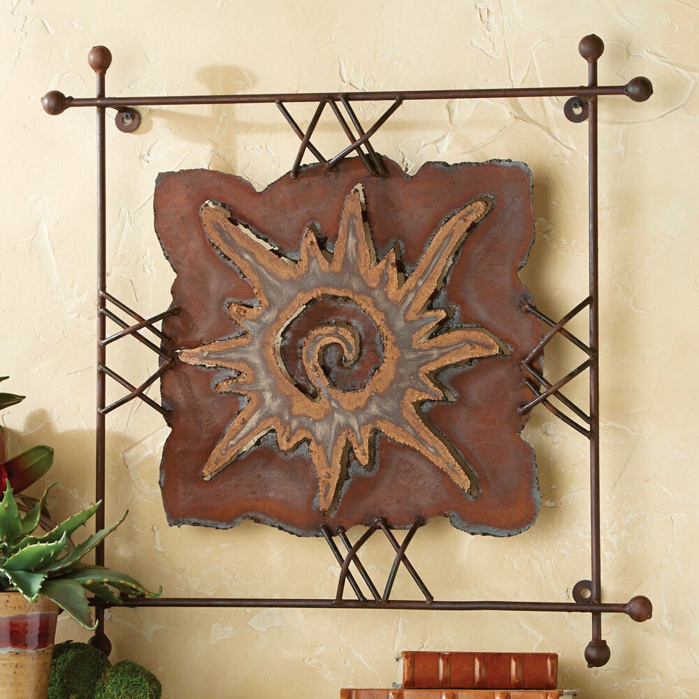 Sun "Rawhide" Metal Wall Art - Large | Lone Star Western Decor