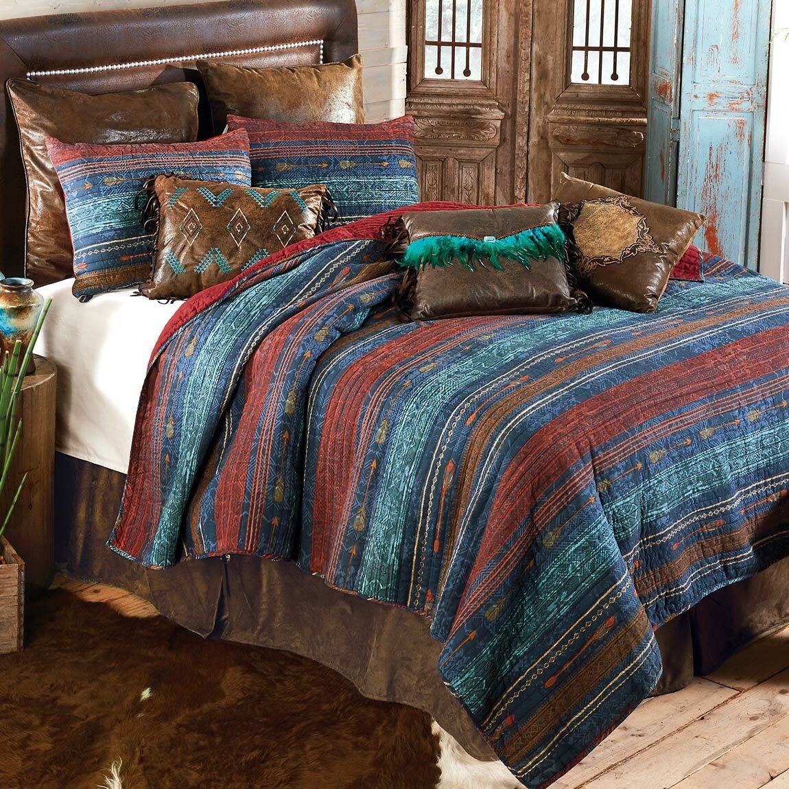 Sunset Arrows Quilt Bed Set - King | Lone Star Western Decor