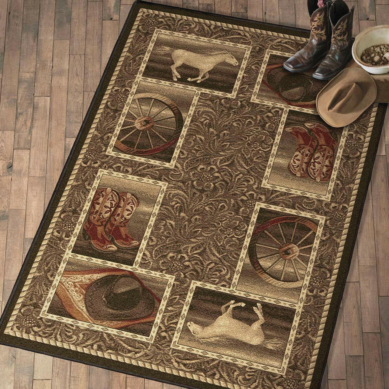 Western Home Rug - 5 x 8 | Lone Star Western Decor
