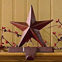 Red Lone Star Stocking Holders - Set of 2 | Lone Star Western Decor