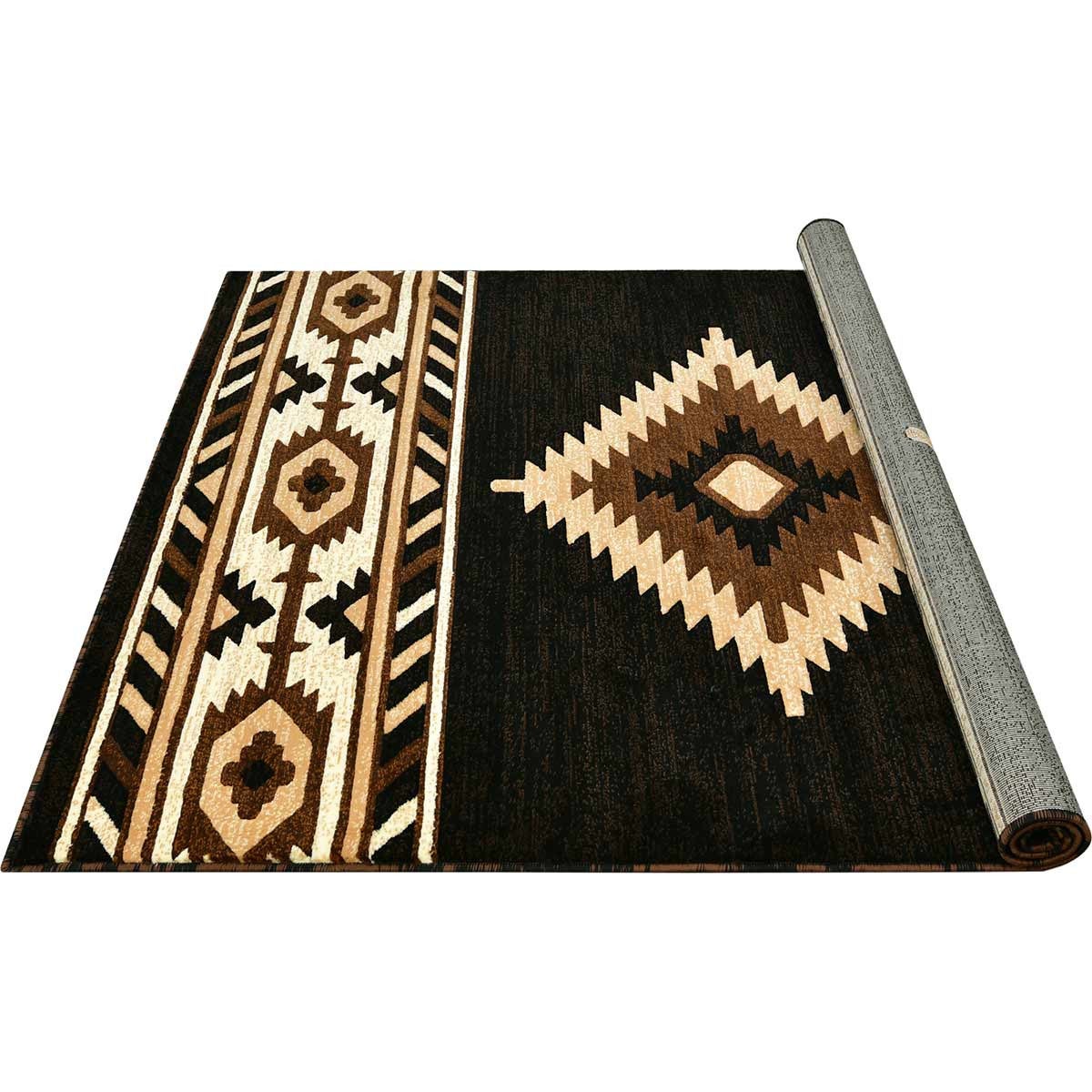 Hacienda Black Rug - 8 x 10 | Lone Star Western Decor