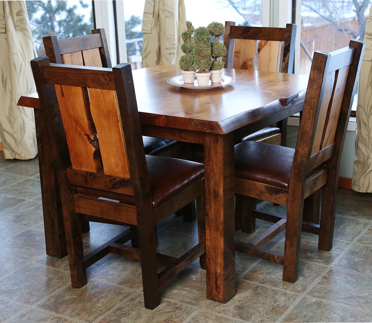 Missoula Live Edge Alder Dining Table | Lone Star Western Decor