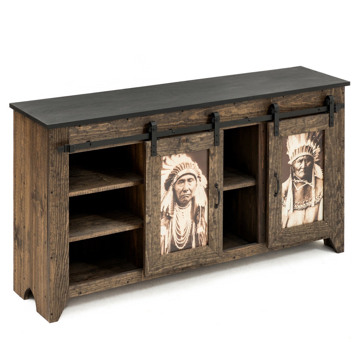 Native Chiefs Barn Door Console Table | Lone Star Western Decor