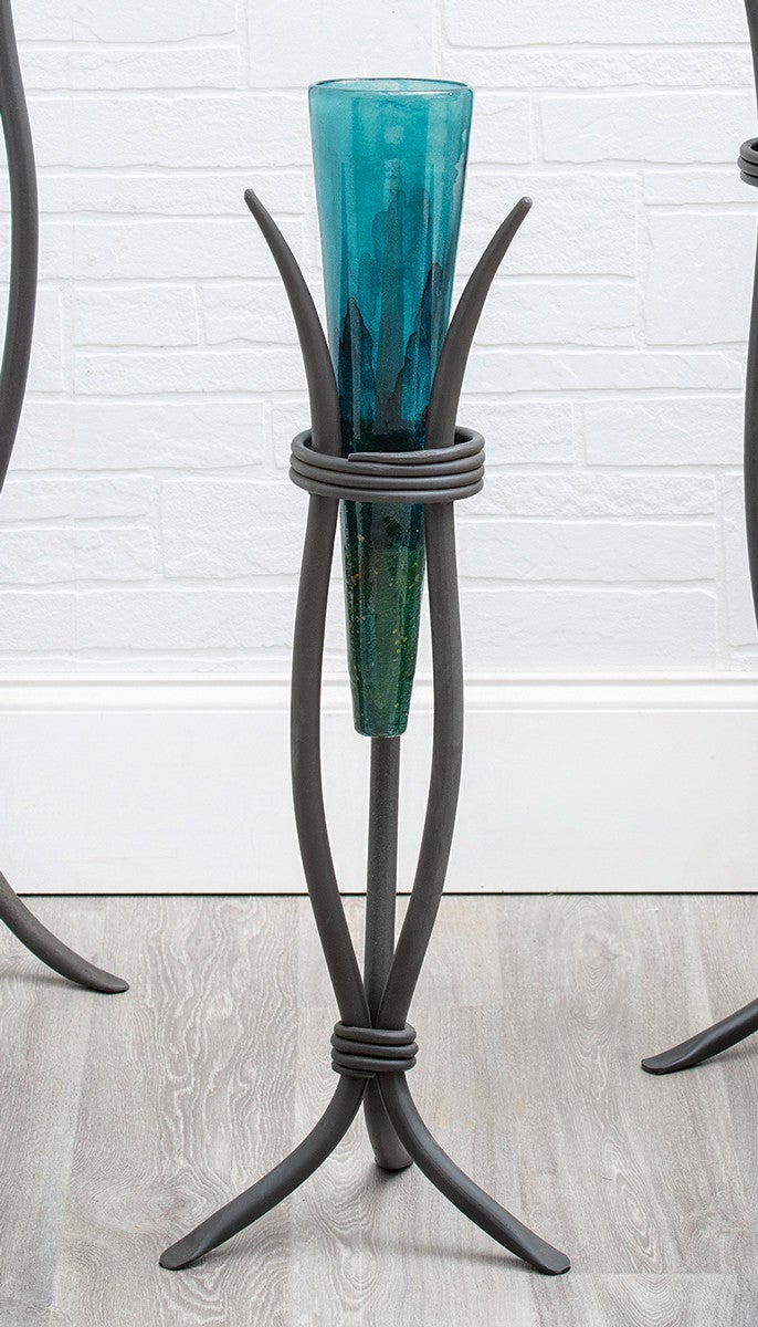 Stillwater Floor Vase w/ Turquoise Glass - Small | Lone Star Western Decor