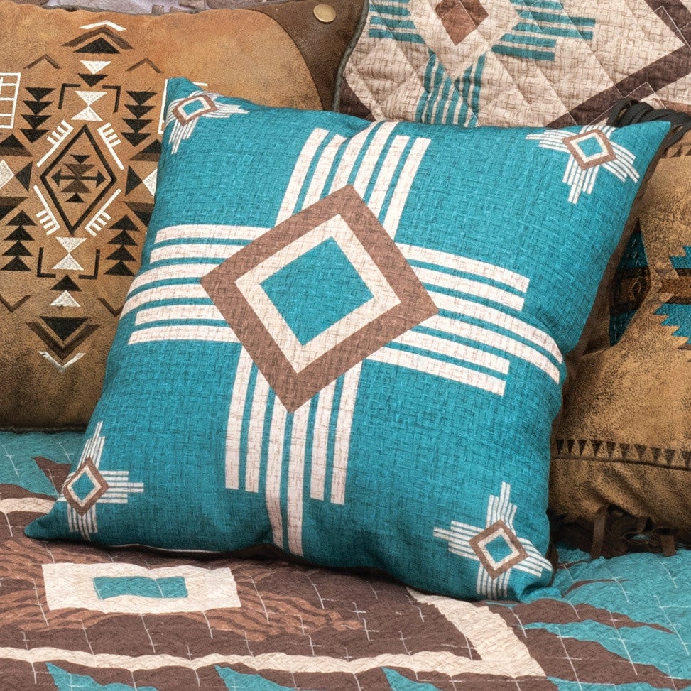 Turquoise Desert Accent Pillow | Lone Star Western Decor