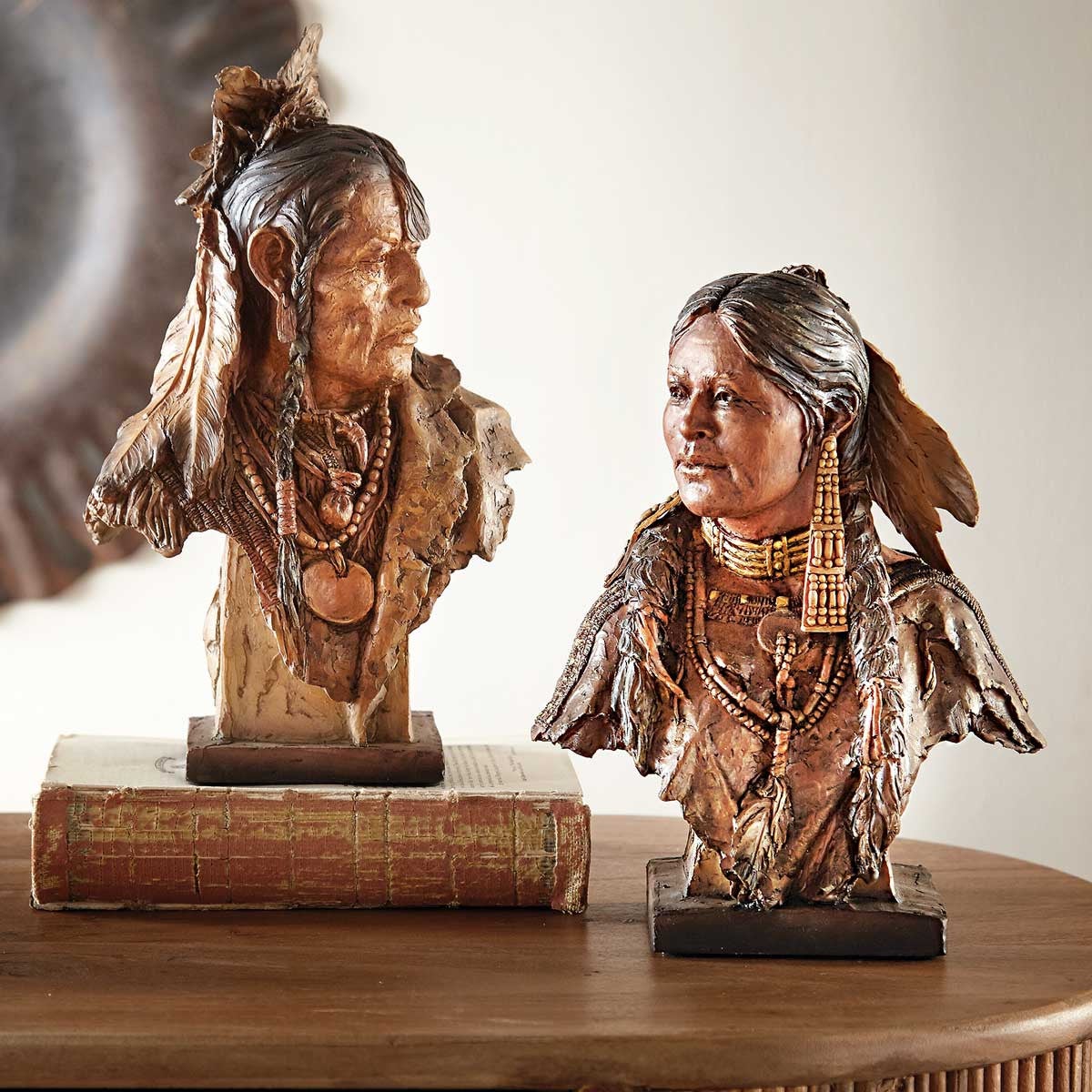 Native American Woman Sculpture | Lone Star Western Decor
