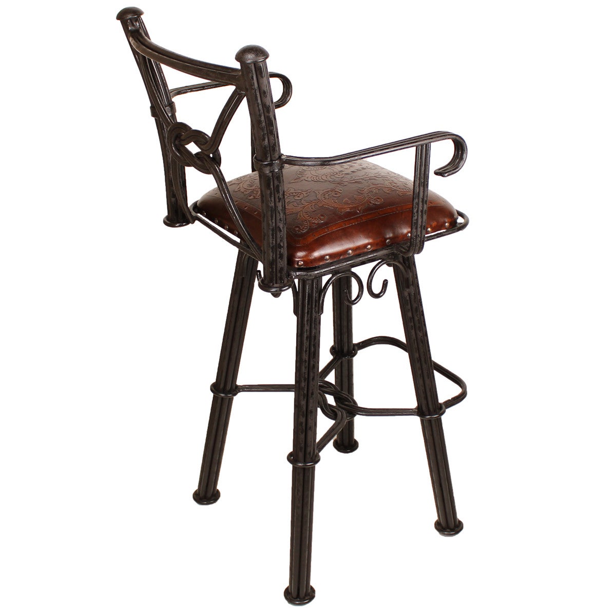 Coronado Swivel Counter Stool w/Arms - Colonial Antique Brown | Lone ...