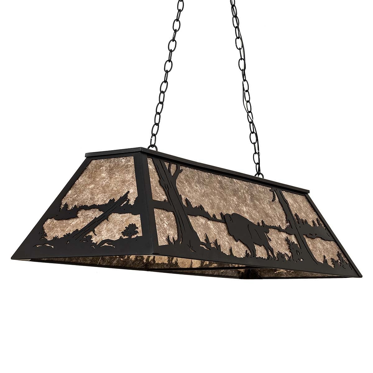 Primitive Buffalo Oblong Pendant Light | Lone Star Western Decor