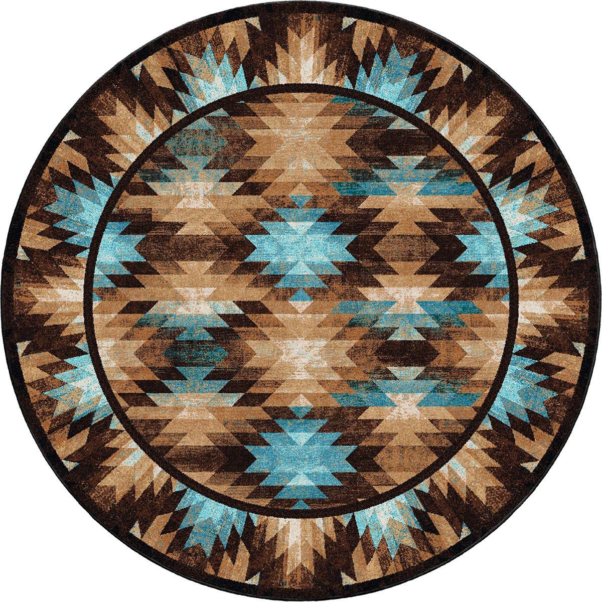 Desert Mirage Rug - 8 Ft. Round | Lone Star Western Decor