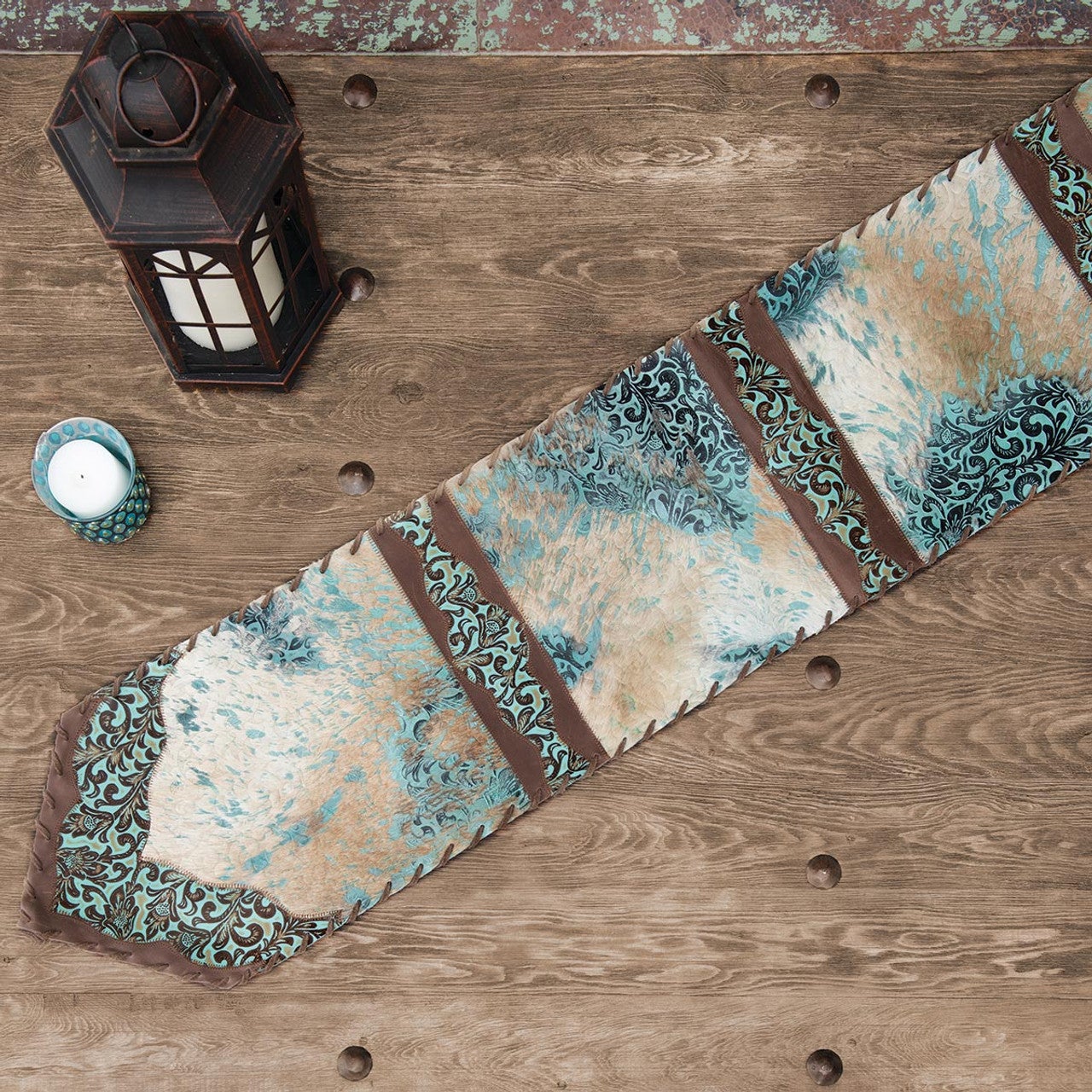 Vaquero Turquoise Table Runner - SALE | Lone Star Western Decor