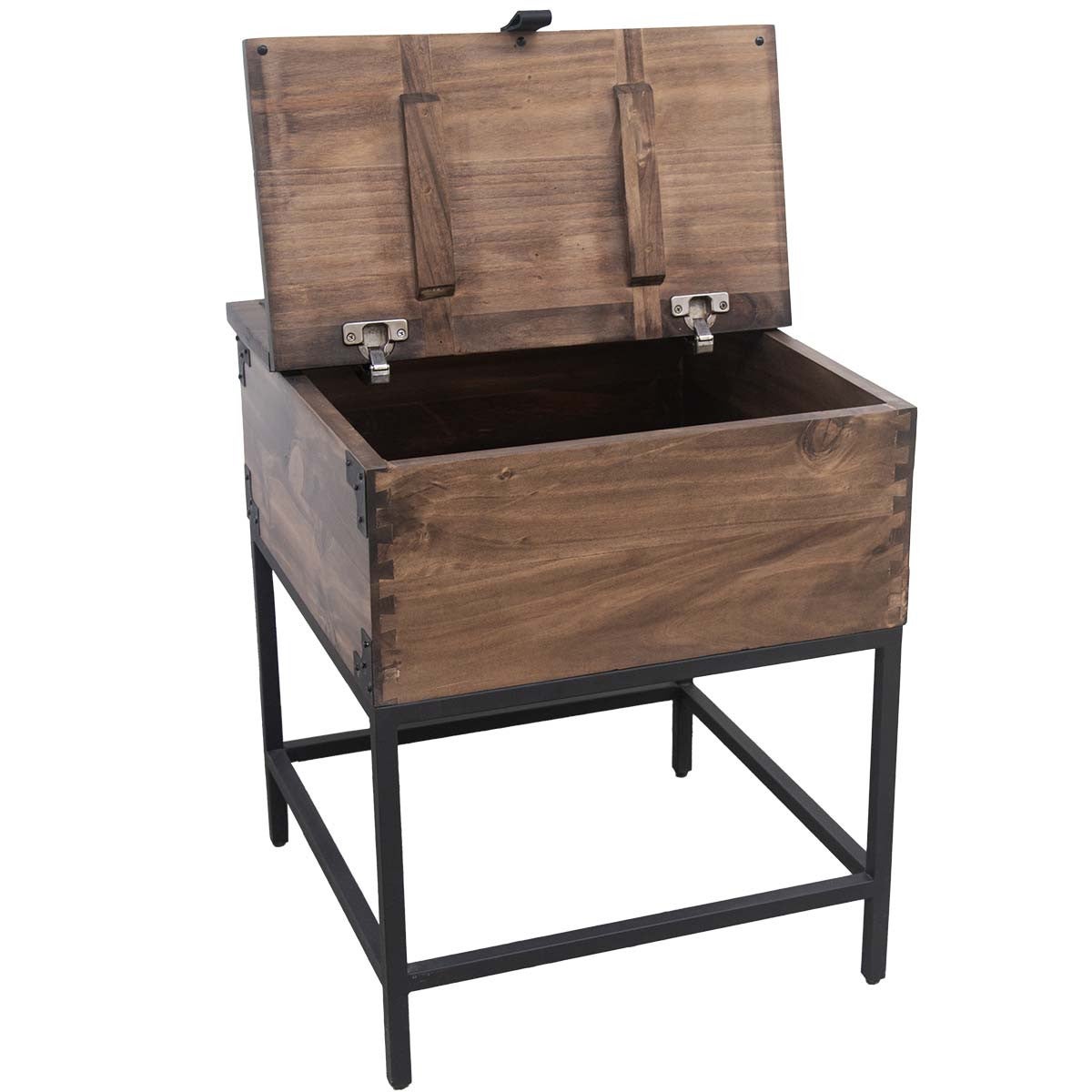 Lakeshore Walnut Trunk Style End Table | Lone Star Western Decor