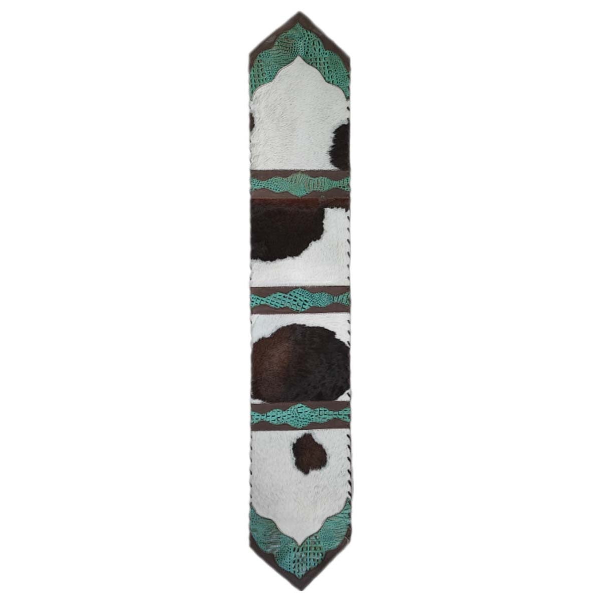 Holstein Panel & Teal Gator Embossed Table Runner - 96 Inch | Lone Star ...
