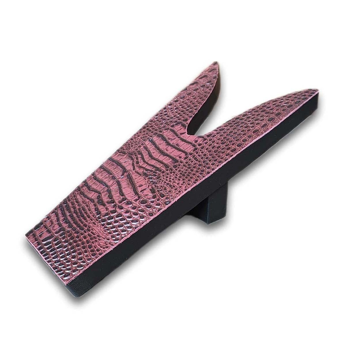 Red Alligator Embossed Leather Boot Jack | Lone Star Western Decor