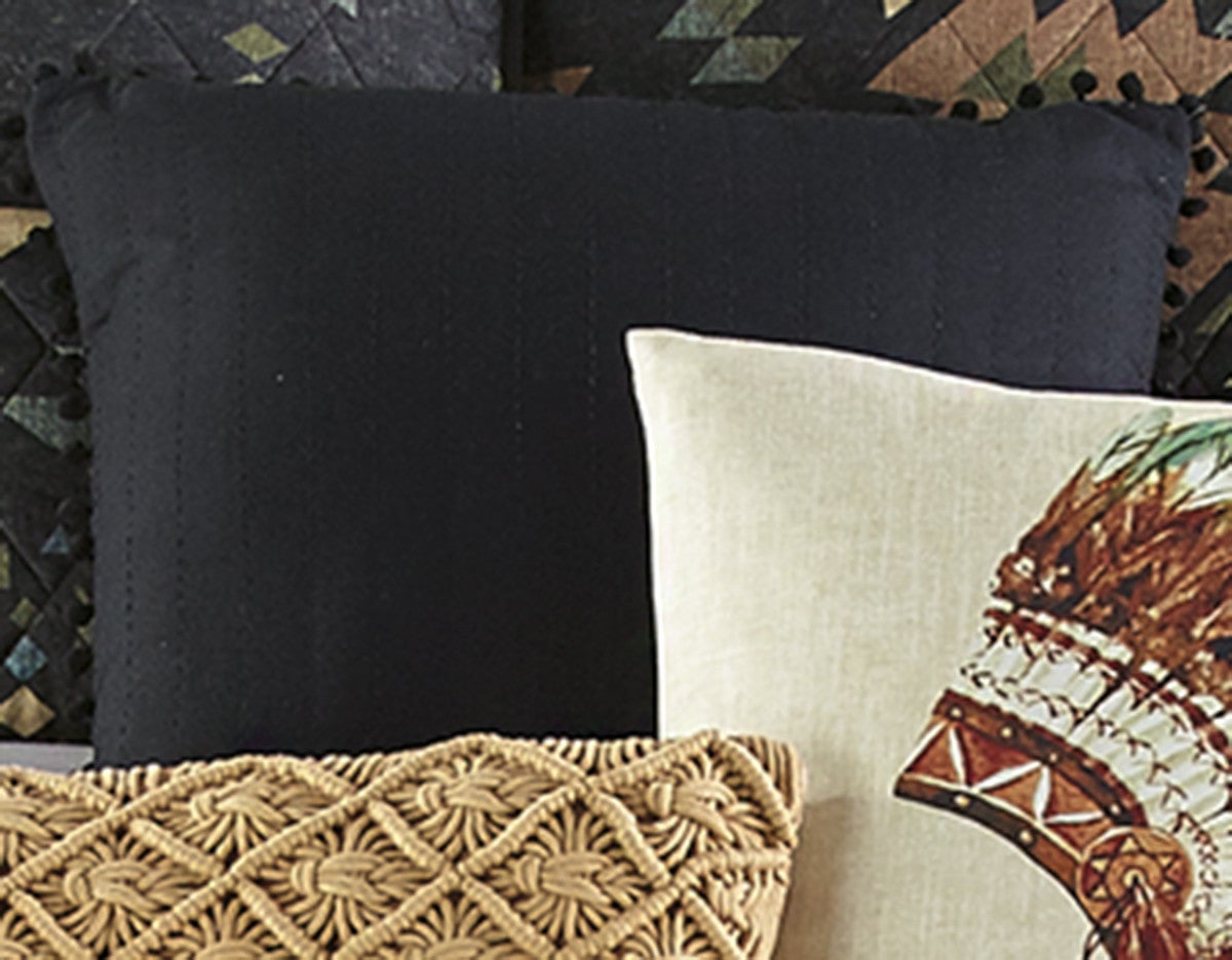 Midnight Black Decorative Pillow | Lone Star Western Decor