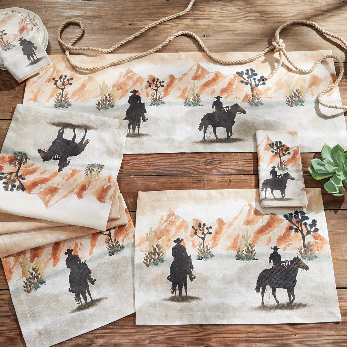 Cowboy Trails Placemat - Set of 4 | Lone Star Western Decor