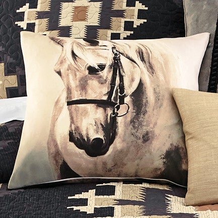 Midnight Mesa Stag Pillow | Lone Star Western Decor