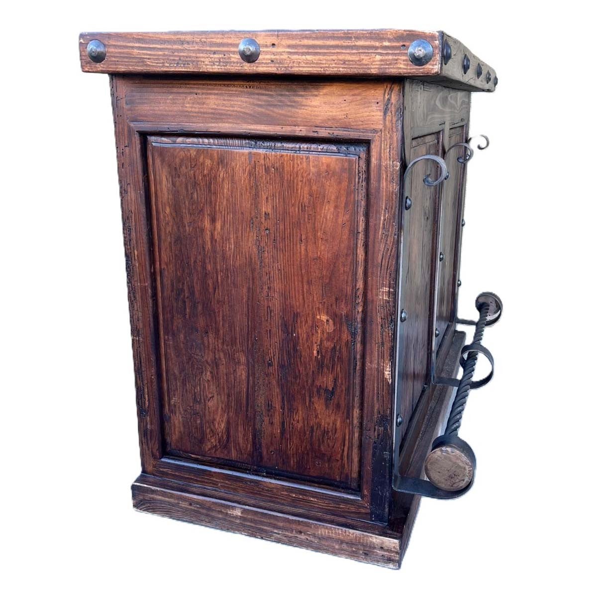 Artisan Studded Wood Bar | Lone Star Western Decor