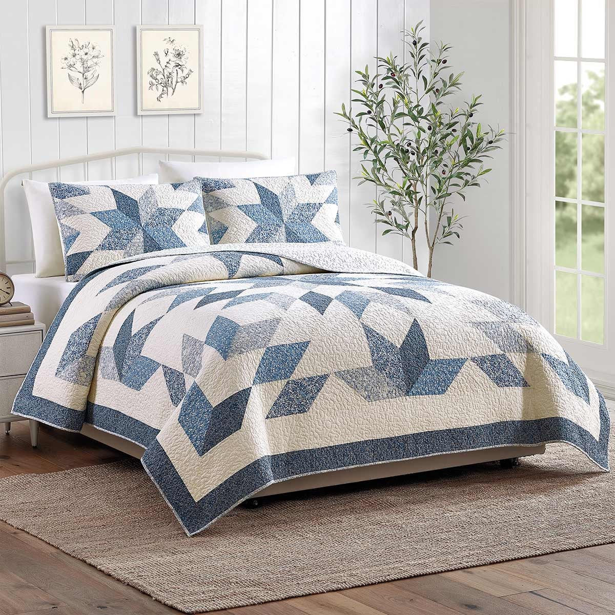 Patchwork Starburst Quilt Set - Twin | Lone Star Western Decor