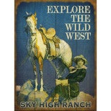 Explore the Wild West Personalized Sign - 17 x 23 | Lone Star Western Decor